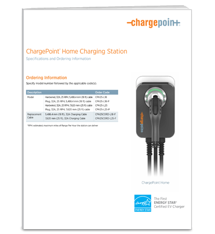 ChargePoint Home 32A (CPH25) Datasheet | ChargePoint